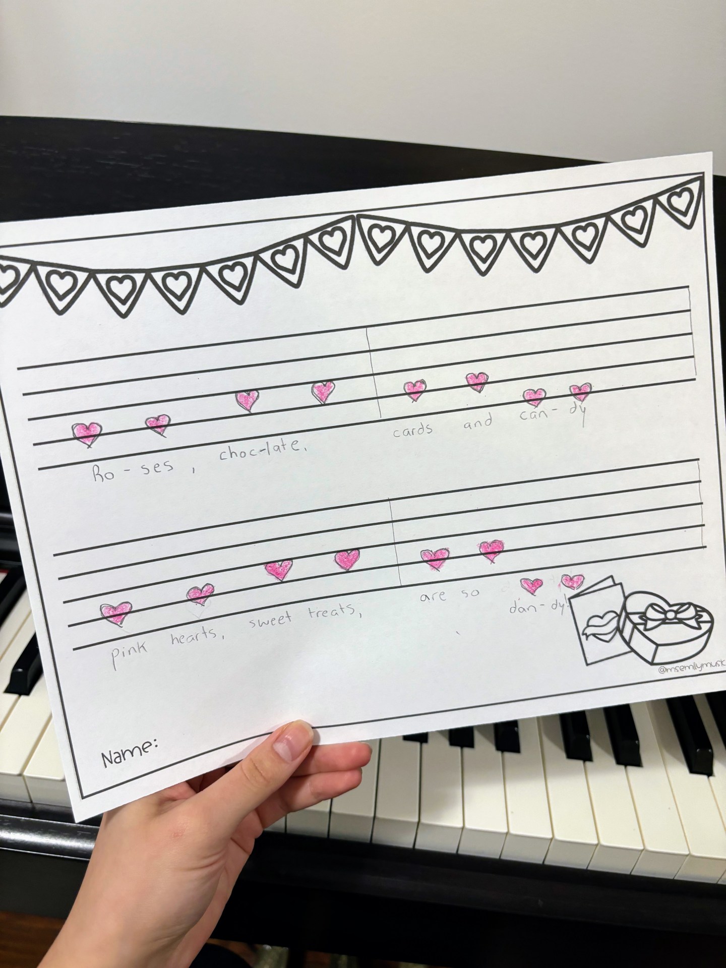 Valentine’s Day Piano Lesson Activities – Ms Emily Music